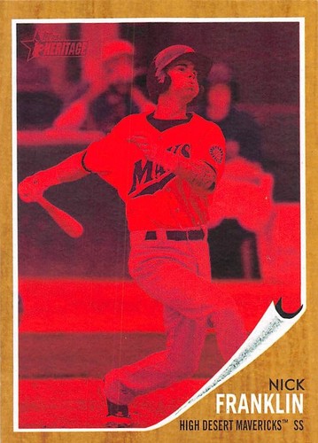 2011 Topp Heritage Minor League RED #115 Nick Franklin RC Rookie SN 321 ...