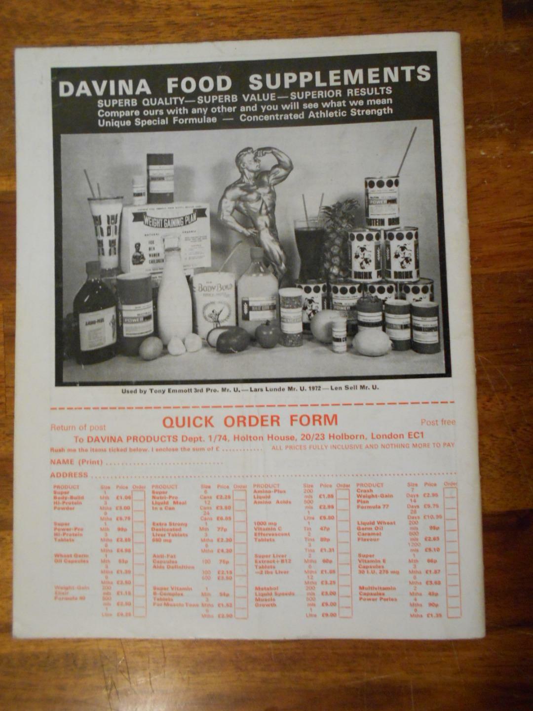 HEALTH AND STRENGTH bodybuilding muscle magazine ROY DUVAL 1974 (UK) | eBay