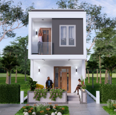 Small House Plan 4x7 M 13x23 Feet 2 Beds PDF Plan PDF Full Plan (A4 ...