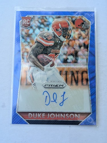 2015 Panini Prizm #RS-DU Duke Johnson Rookie Signatures Blue /60 Auto ...