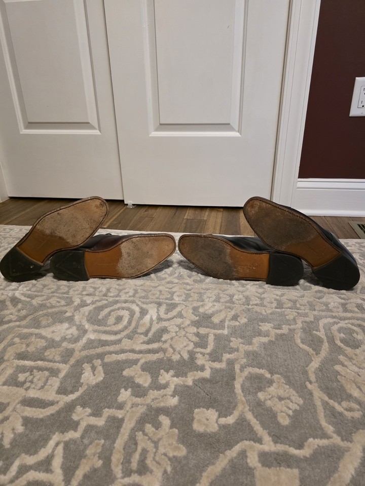 Allen Edmonds Men's Qty 2 Exchange Place Sz 11D Black And Oxblood NO RESERVE | eBay