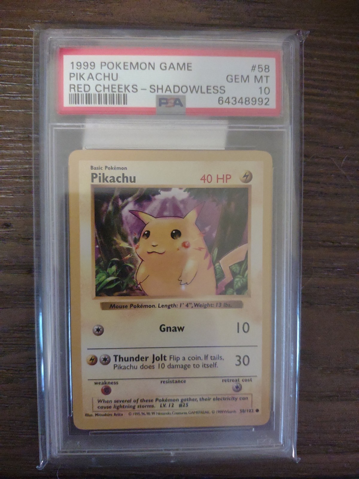 Pikachu 1999 Pokemon Game #58 Shadowless (Red Cheeks) Price Guide ...
