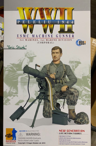 Dragon 1/6 Scale WWII Eric Stark USMC Machine Gunner 12” figure Peleliu ...