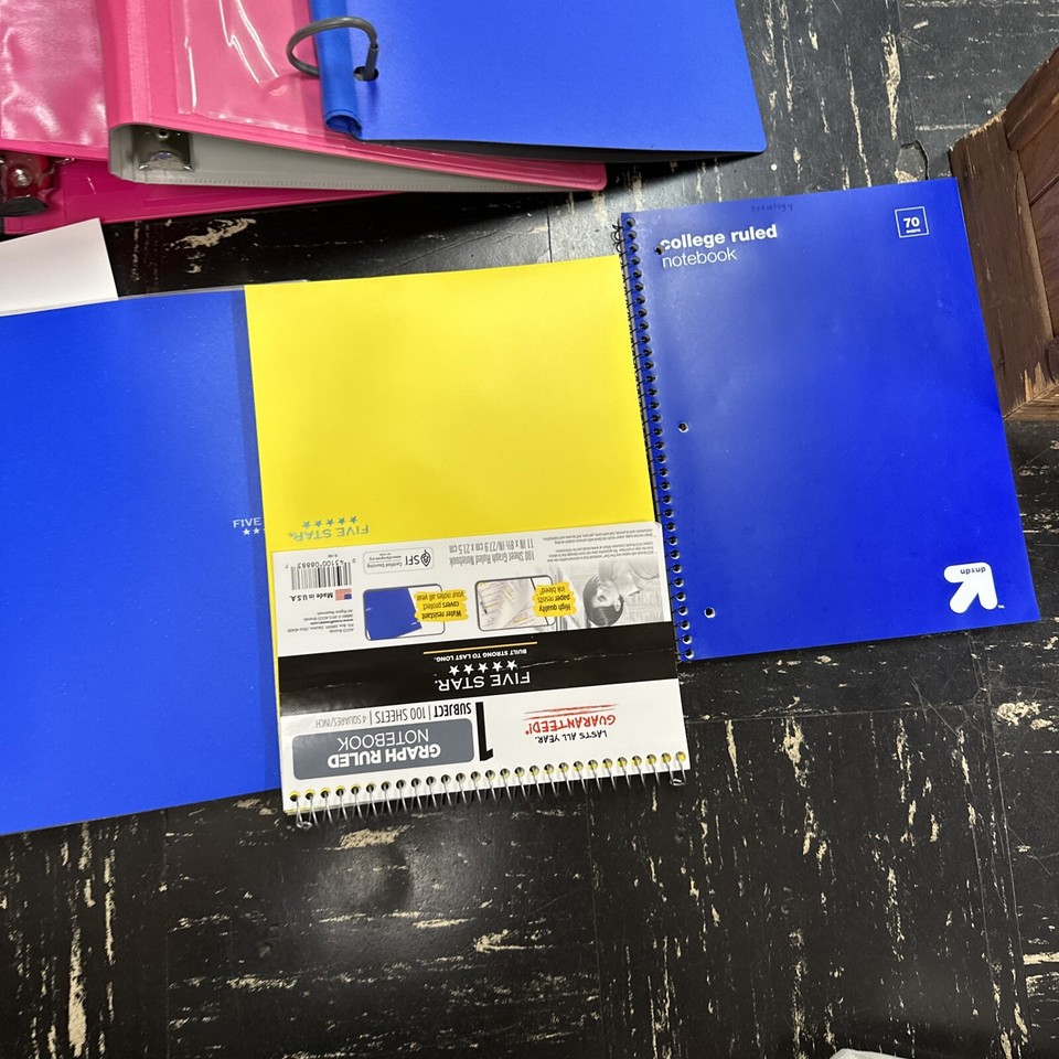 7x Var Mead Five Star Flex Hybrid Note Binder 1” Binder Notebook ...