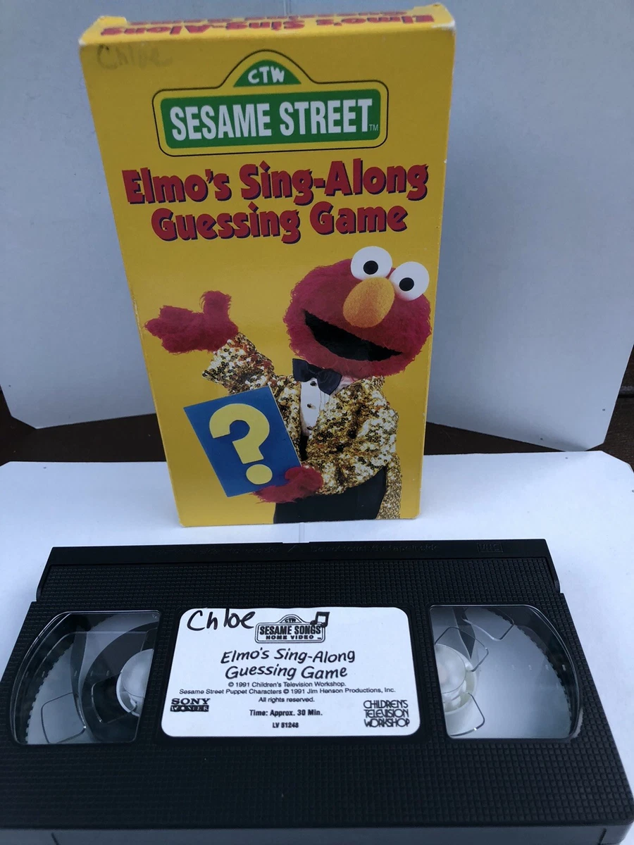 Sesame Street Elmo Sing Along Guessing Game Vhs