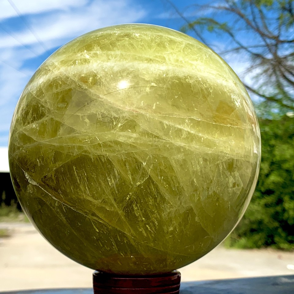 11.66LB Natural Yellow crystal ball Quartz Citrine sphere Mineral ...