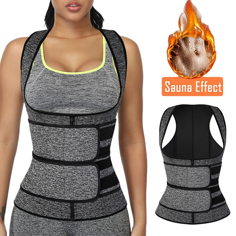 Women Fajas Colombianas Reductoras Sauna Vest Abdomen Sweat Tops Body ...