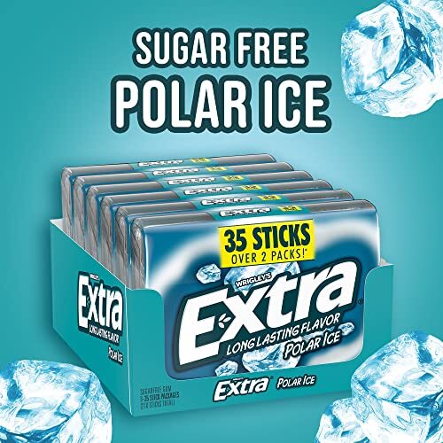 EXTRA Polar Ice Sugarfree Chewing Gum, 35-stick Packs (Pack of 6) | eBay