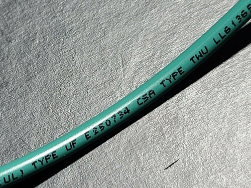 Paige #12awg Underground Feeder UF Sprinkler Irrigation Wire 600V Green ...