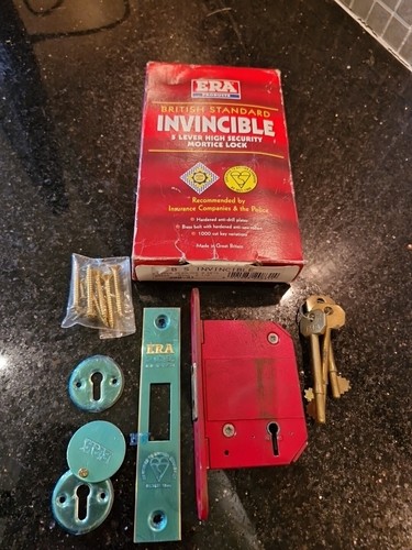 ERA JMA Heavy Duty 2.5" Five Lever Deadlock Security Door Mortice Lock ...