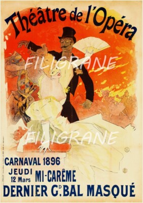 CARNAVAL 1896 THEATRE OpéRA Rbde - POSTER HQ 40x60cm d'une AFFICHE ...