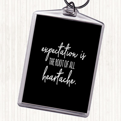 Black White Expectation Quote Bag Tag Keychain Keyring | eBay UK