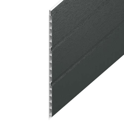 Hollow Cladding Soffit Board Anthracite Grey UPVC Plastic 300mm x 5m ...