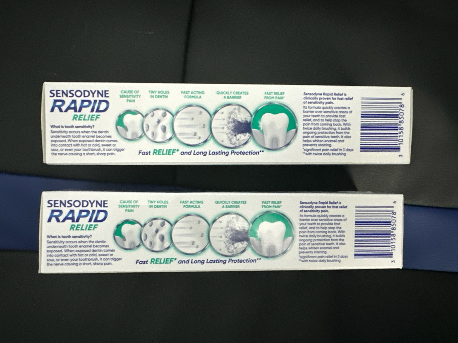 2 New Sensodyne Rapid Relief Toothpaste For Sensitive Teeth & Cavity ...