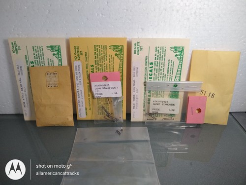 LOT OF HO-SCALE PARTS AND ACCESSORIES, DECALS, BRASS BRAKE WHEELS ...