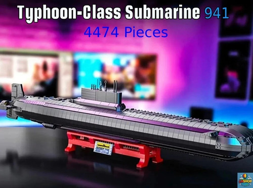 Shark 941 Typhoon Nuclear Submarine 4474pcs 4minifig Military Building ...