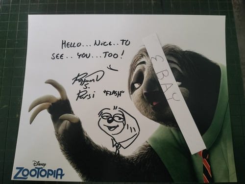 Zootopia Flash signed drawing reprint | eBay