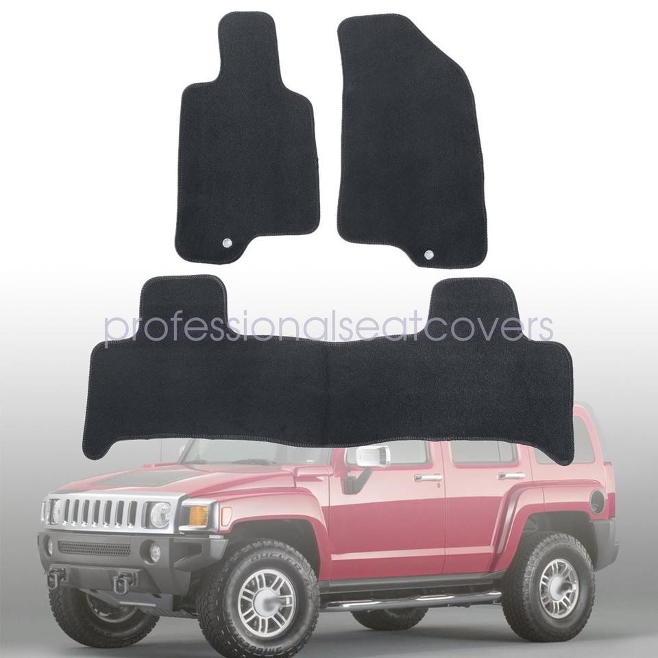 Replacement Front & Rear Floor Mats Carpet Velour For 2006-2010 Hummer ...