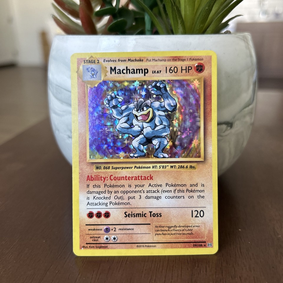 Holo Machamp 59/108 - Pokémon Evolutions Card -LP | eBay