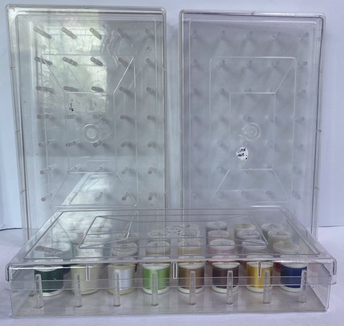 3x 40 Sewing Thread Box 30x Aerofil Madeira Holder Organizer Container ...