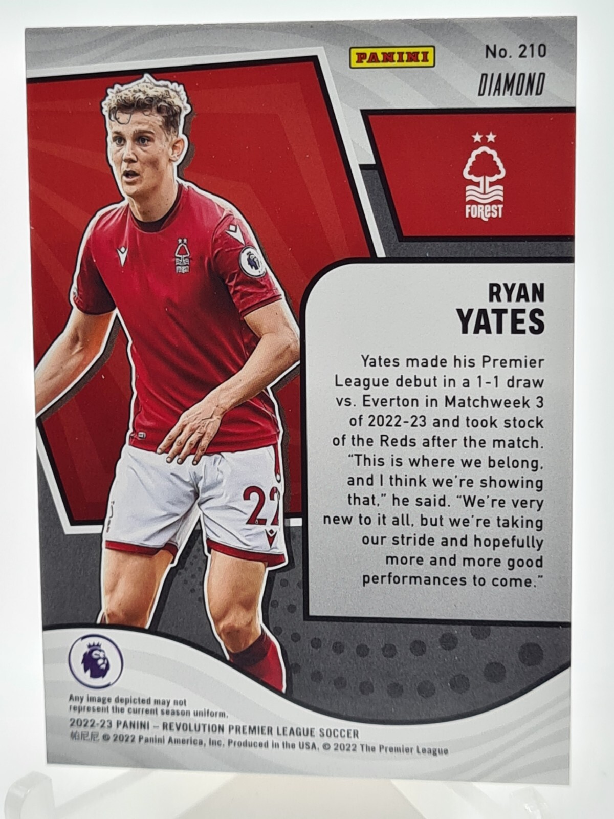 Ryan Yates 2022-23 Panini Revolution Premier League Diamond #210 Forest ...
