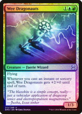 Wee Dragonauts FOIL Eternal Masters NM Blue Red Uncommon MAGIC CARD ...