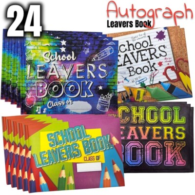 24 x BULK PRICE SCHOOL LEAVERS AUTOGRAPH MESSAGE BOOK ADULTS KIDS ...