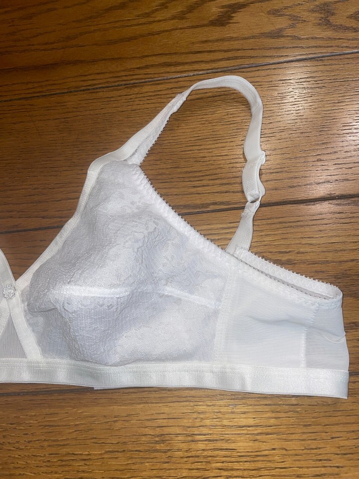 Jodee White Floral Mastectomy Bra Style 2576 - Women's Size 40C = New ...