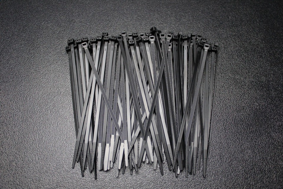 500 PACK 7 INCH ZIP TIES NYLON BLACK 50 LBS UV WEATHER RESISTANT WIRE ...