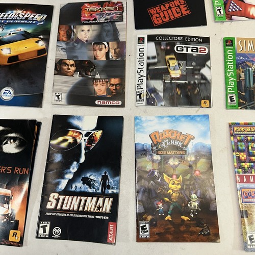 Lot of 17 PS1 & PS2 PlayStation Game Manuals Only | eBay