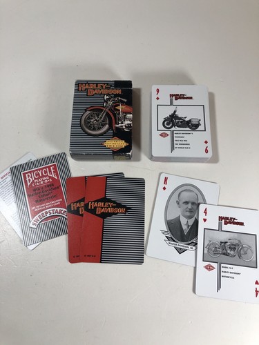 Harley Davidson Motorcycle 1903-1950 Historical Playing Cards Deck 1997 ...