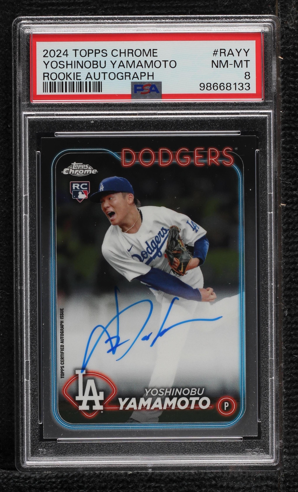 2024 Topps Chrome - Rookie Autographs #RA-YY Yoshinobu Yamamoto (AU, RC ...