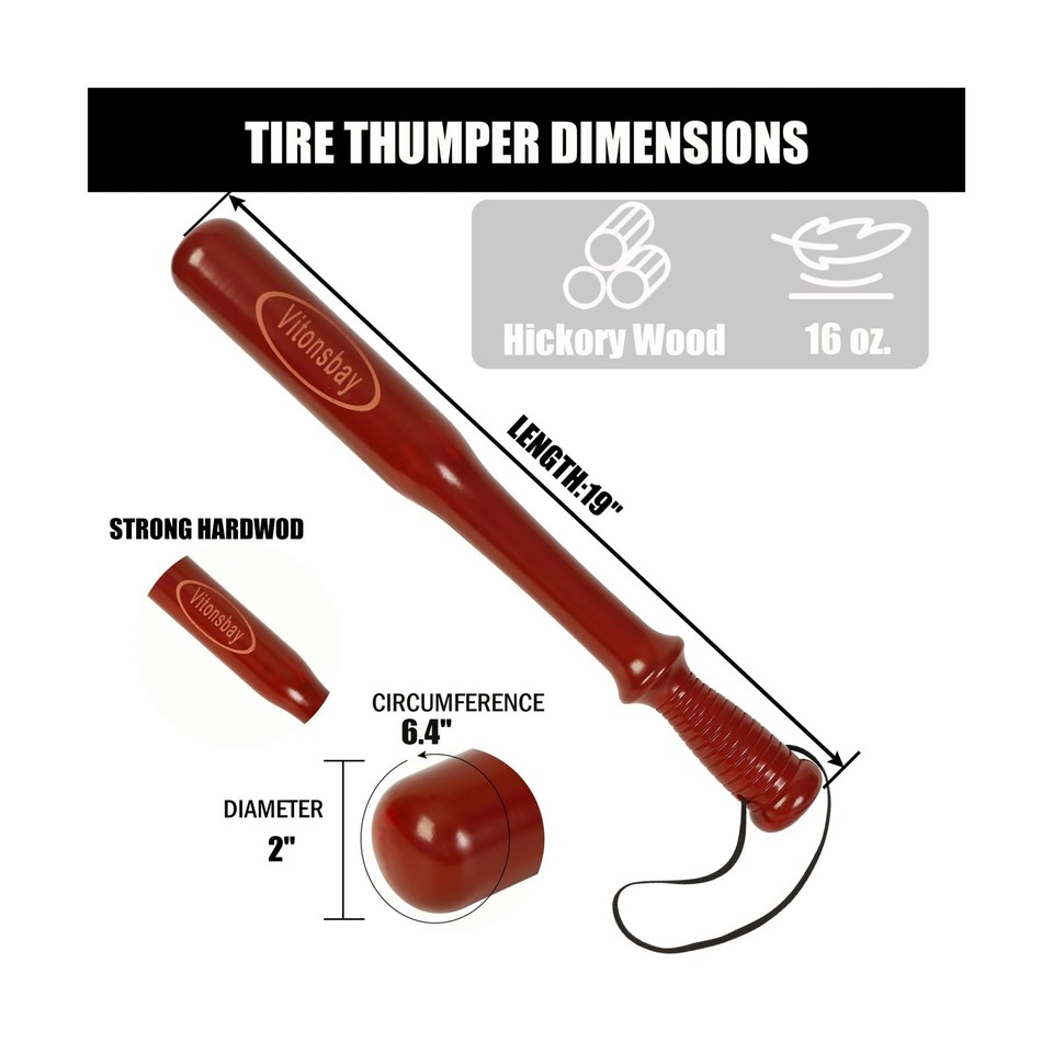 19" Tire Thumper - Fish Bat Knocker - Truckers Tool for Checking Tire ...