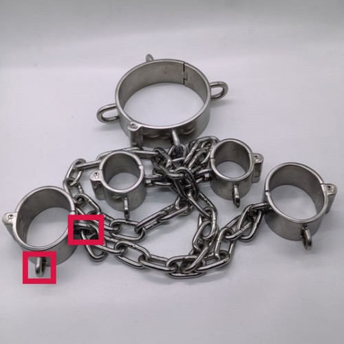 Customizable Inner Diameter Stainless Steel Neck Collar Handcuffs Ankle ...
