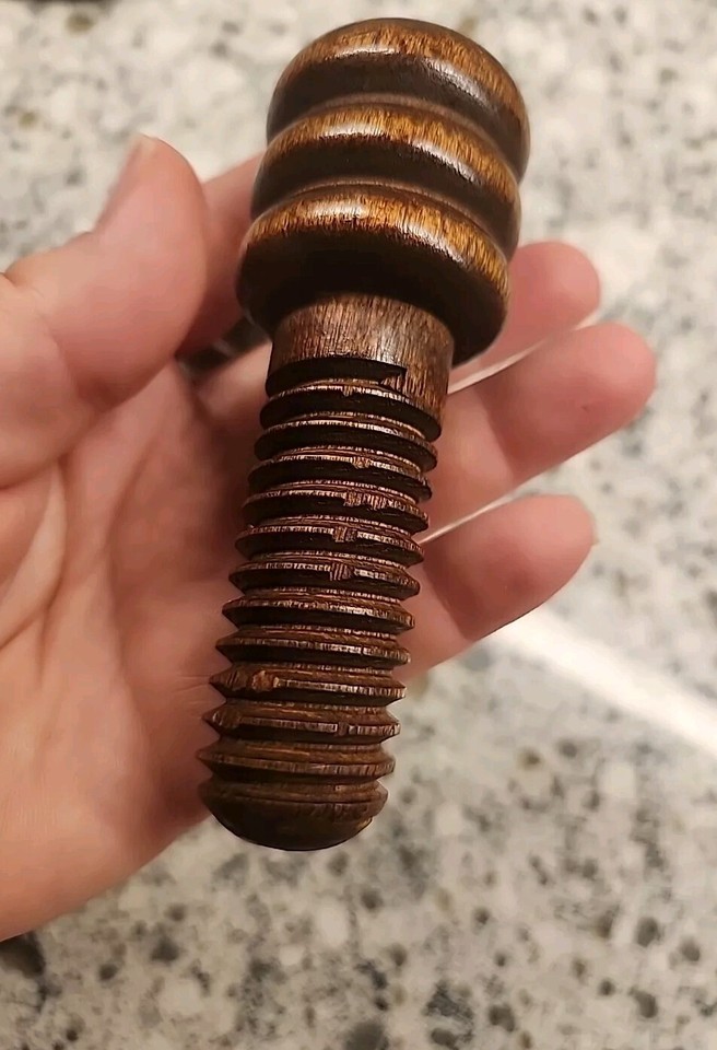 Vintage Nutcracker Solid Walnut Wood Hand Crank | eBay