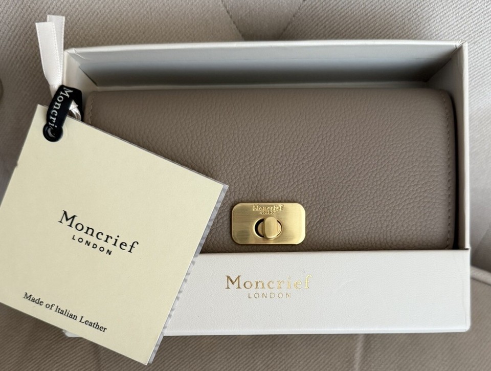 MONCRIEF London Italian Leather Medium Purse With Clasp NWT$285 | eBay