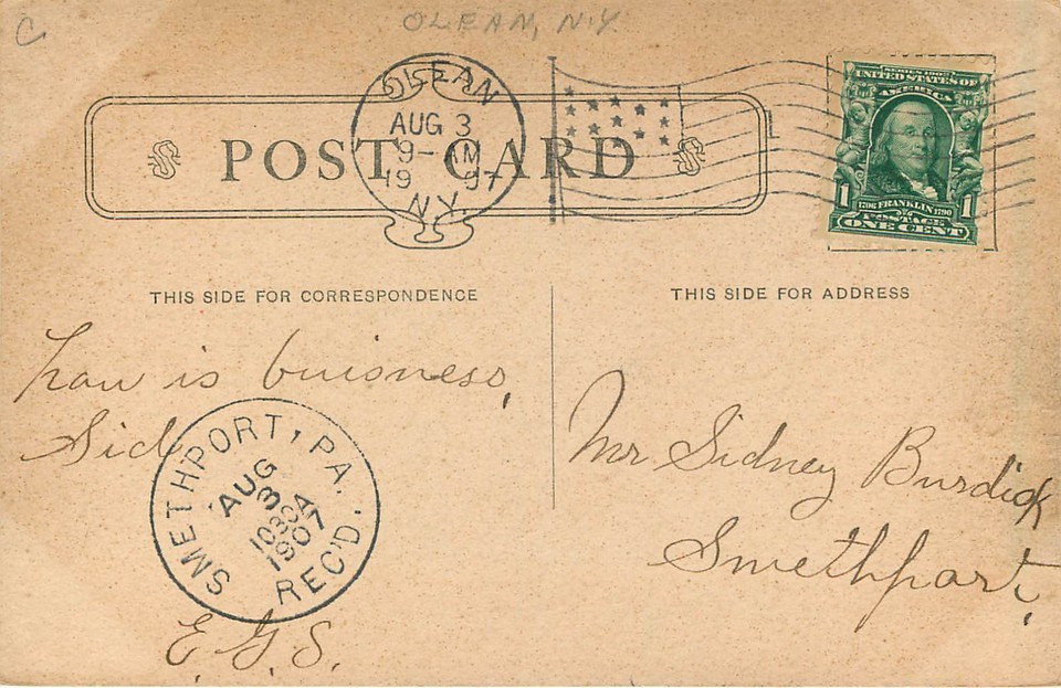 Vintage Postcard Armory Olean NY Cattaraugus County | eBay