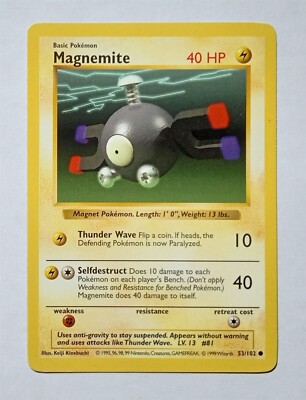 Pokemon - Magnemite - Base Set Shadowless 53/102 - Common - LP | eBay