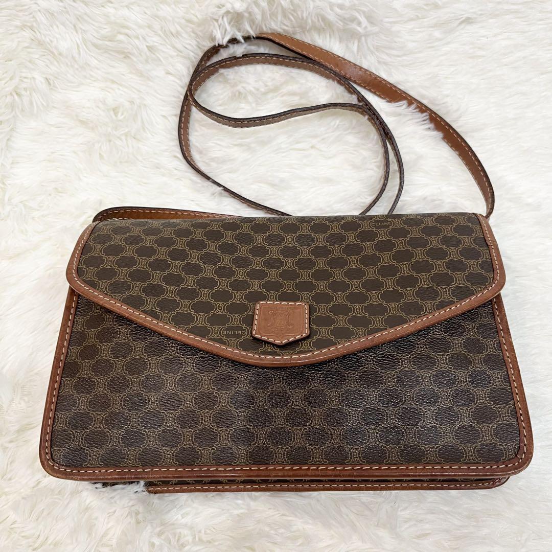 Celine Shoulder Bag 2way Macadam Pattern Trion Flogo … - Gem