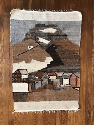 Vintage Woven Wall Hanging PERU FOLK ART Carpet / Rug | eBay
