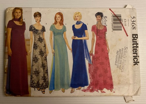Butterick 5368 Vintage 90s Sewing Pattern Sizes: 6-8-10 Evening Dress ...