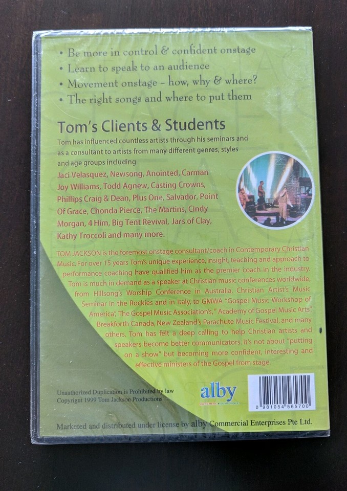 On Stage! For The Performing Artist (Tom Jackson Productions) | eBay