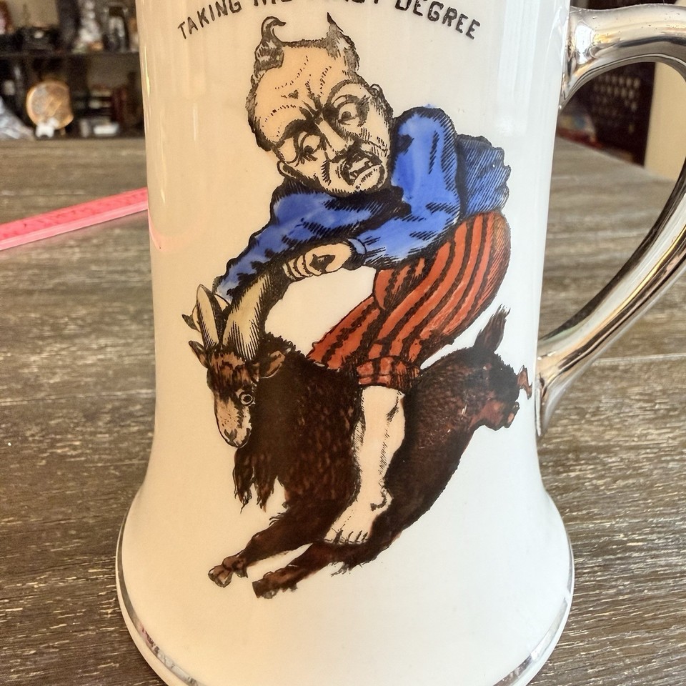 Thomas Maddock's Sons Co. TRENTON NJ Masonic Beer Mug New Jersey Goat ...