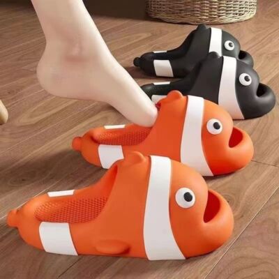 Fish Shaped Big Mouth Fish Slippers Soft Household Funny Shoes Home | eBay