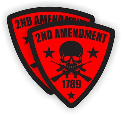 (2) 2nd Amendment Hard Hat Stickers / Motorcycle Welder Helmet Decals ...