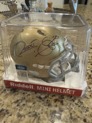 Rocket Ismail Autographed SIGNED Notre Dame Fighting Irish Mini Helmet ...