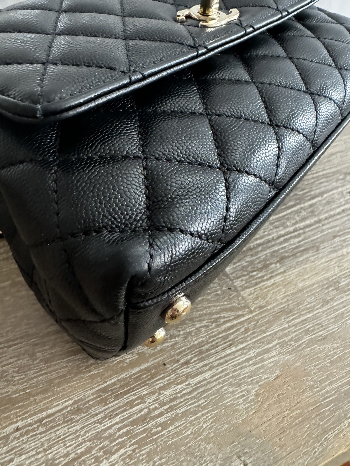 Chanel Mini Coco Handle Black Leather - Gem