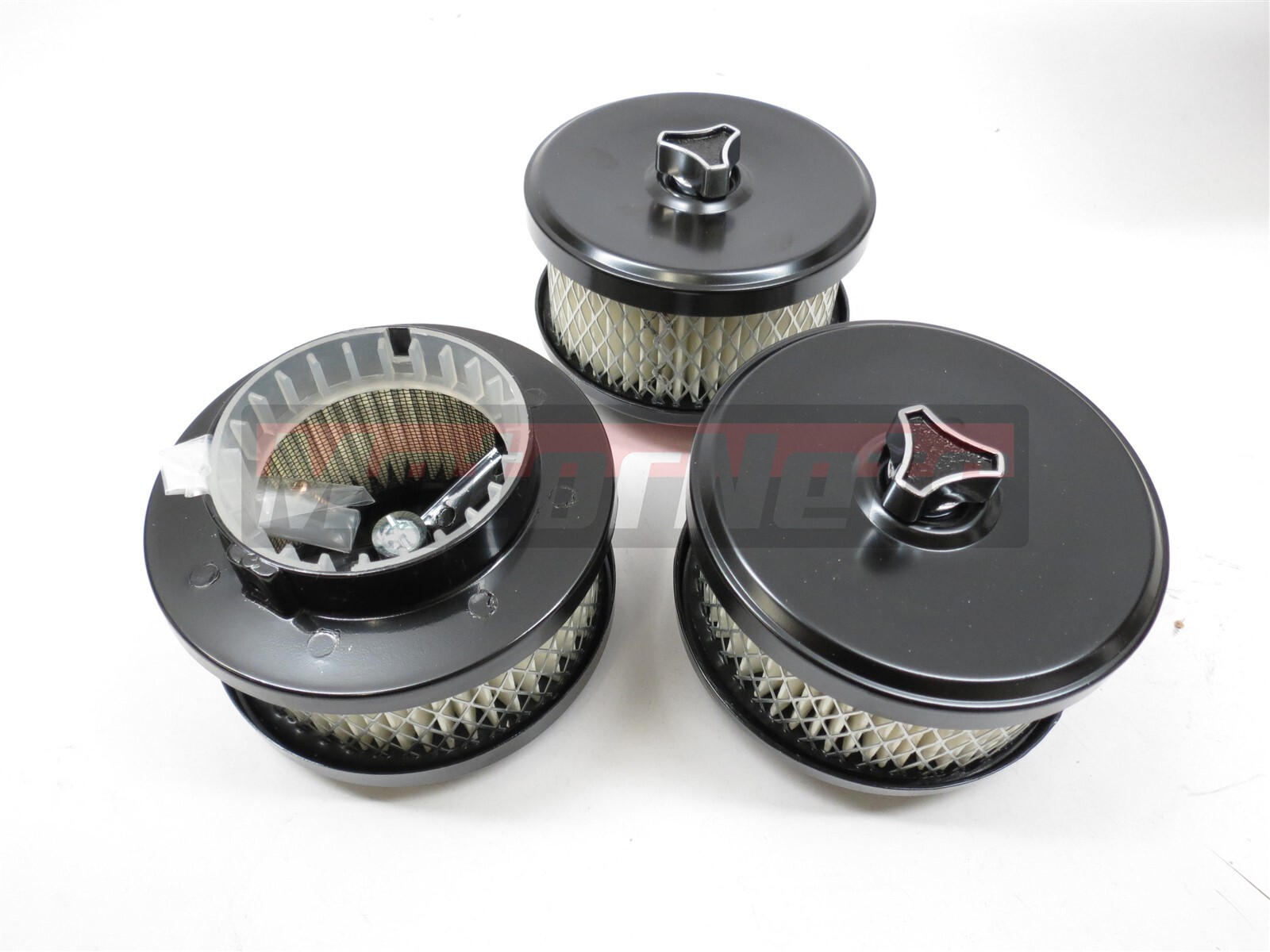 4" Deep Dish Black Air Cleaner Hot Rod Chevy SBC Ford Mopar Single 4 ...