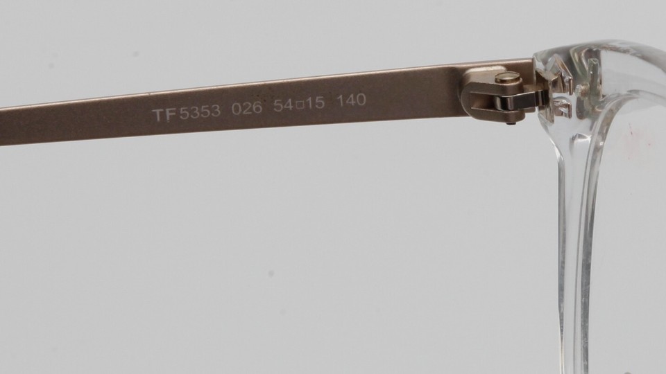 NEW TOM FORD TF5353 026 Clear Eyeglasses Frame 54-15-140mm B38mm Italy ...