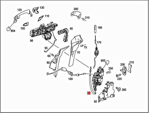 Genuine MERCEDES C207 S204 W204 W207 W212 X204 Coupe Right Lock ...